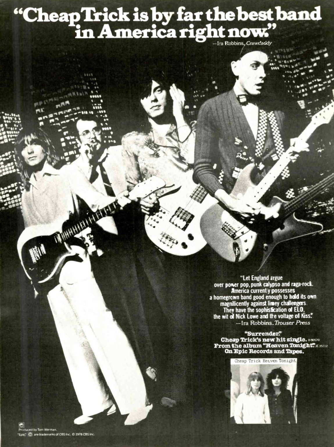 Cheap Trick 'Heaven Tonight': They Just Seemed a Little Weird - Best ...